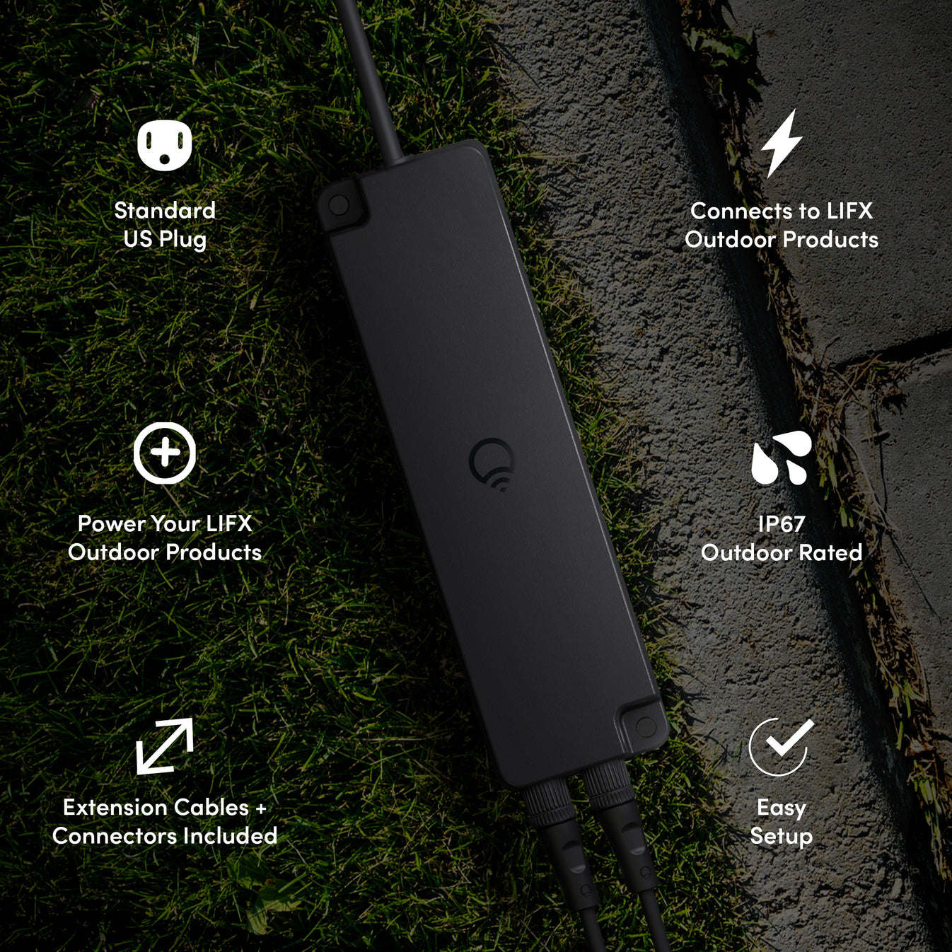 LIFX Outdoor Landscape Plug-In Low Voltage Power Supply Kit | LIFX