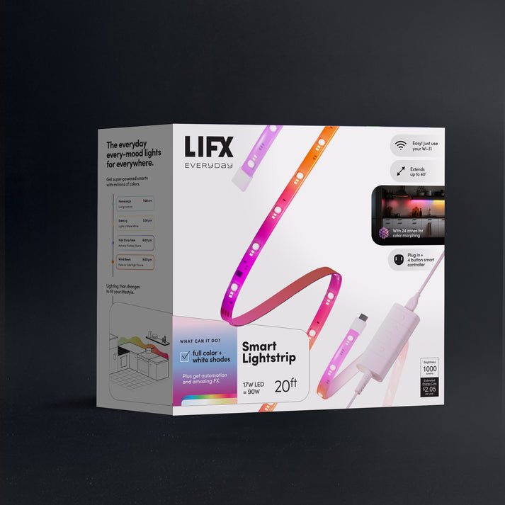 LIFX Everyday 20ft (240") Lightstrip Kit - 1000 Lumens | LIFX