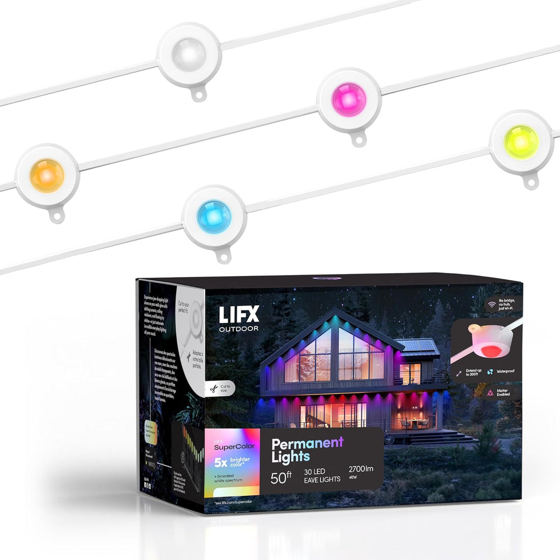 LIFX Outdoor Permanent Lights 50ft Kit (White)